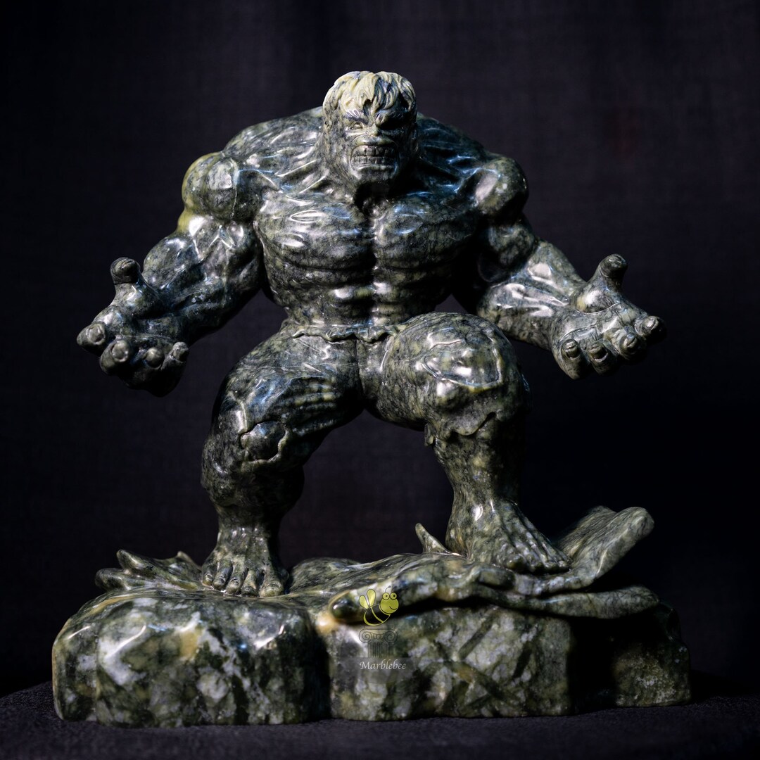 Hulk Statue Marble Powers up Your Desk - Etsy