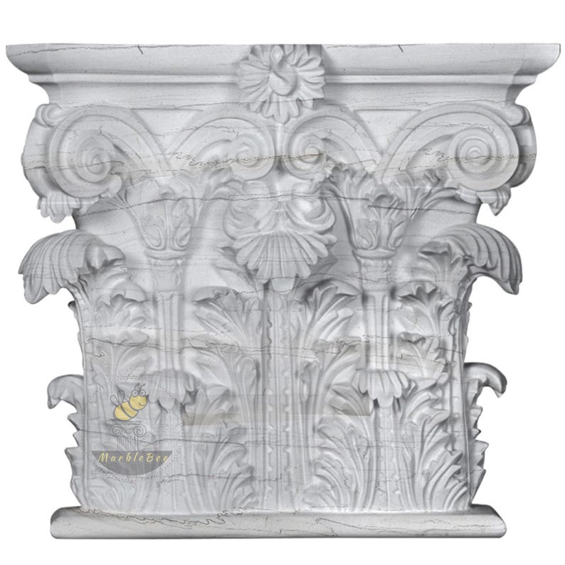 Travertine Column Capital: Acanthus Corinthian Design - Etsy