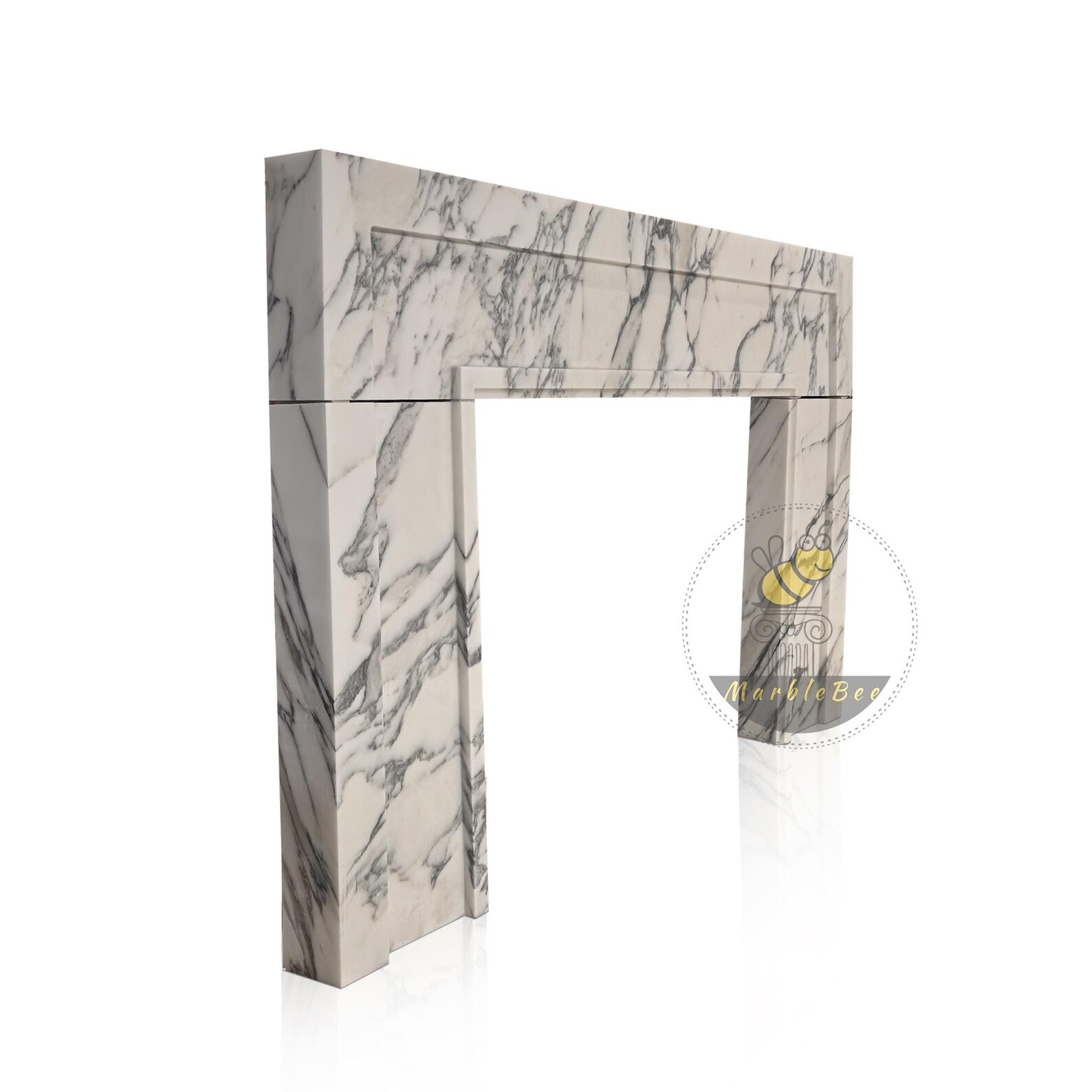 Italian Marble Fireplace Opening Frame 44" Tall - Etsy