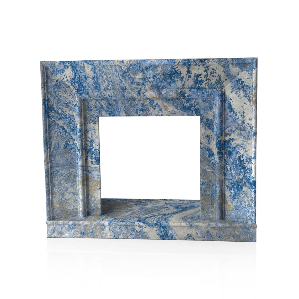 Blue Marble Fireplace Modern Design 47.24" Tall - Etsy
