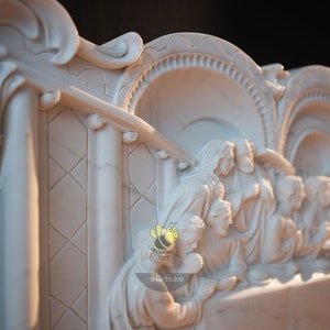 Last Supper Marble Relief Captures Iconic Moment - Etsy