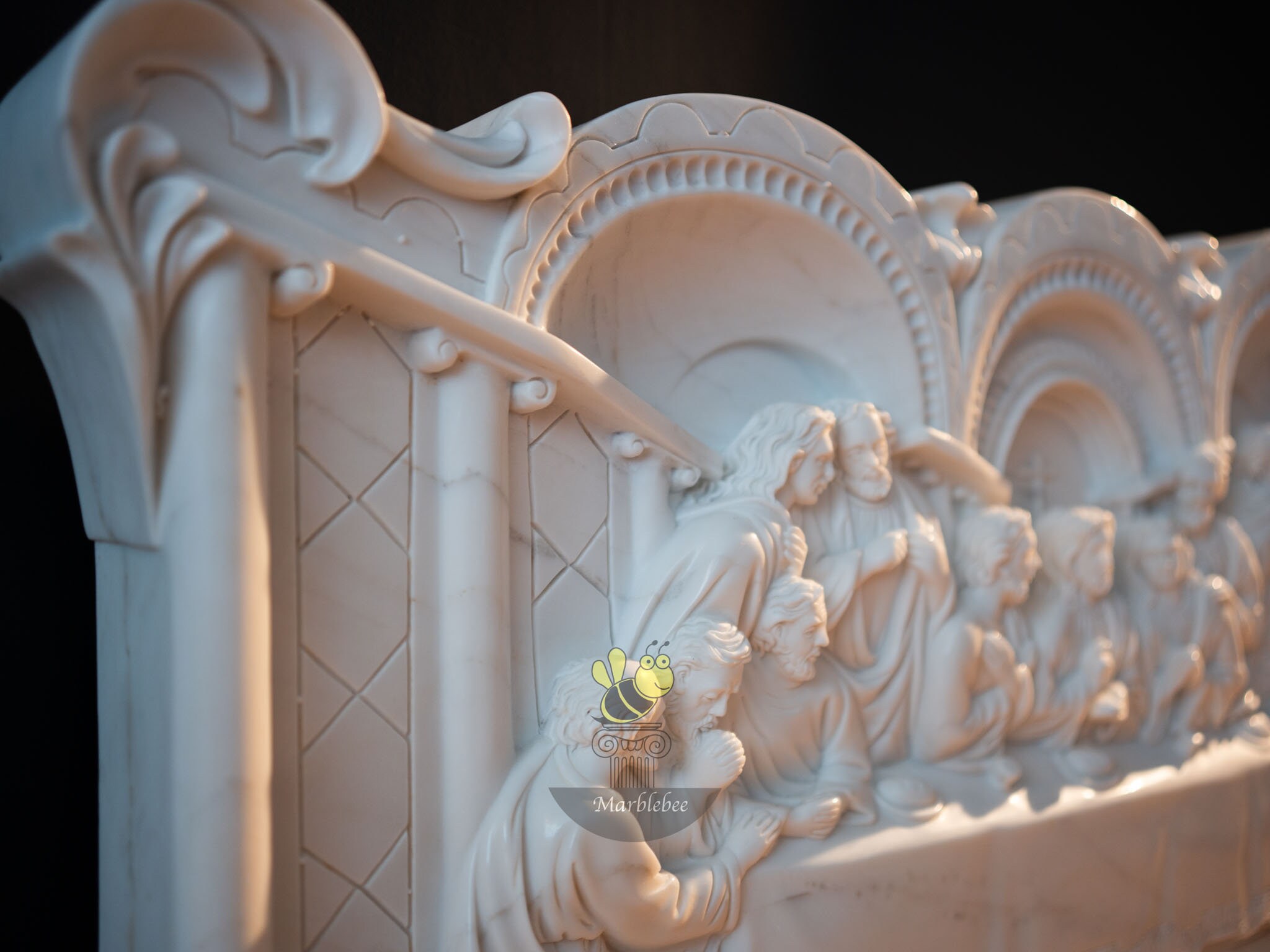 Last Supper Marble Relief Captures Iconic Moment - Etsy