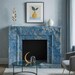 Blue Marble Fireplace Modern Design 47.24" Tall - Etsy