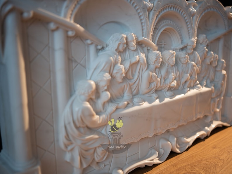 Last Supper Marble Relief Captures Iconic Moment - Etsy
