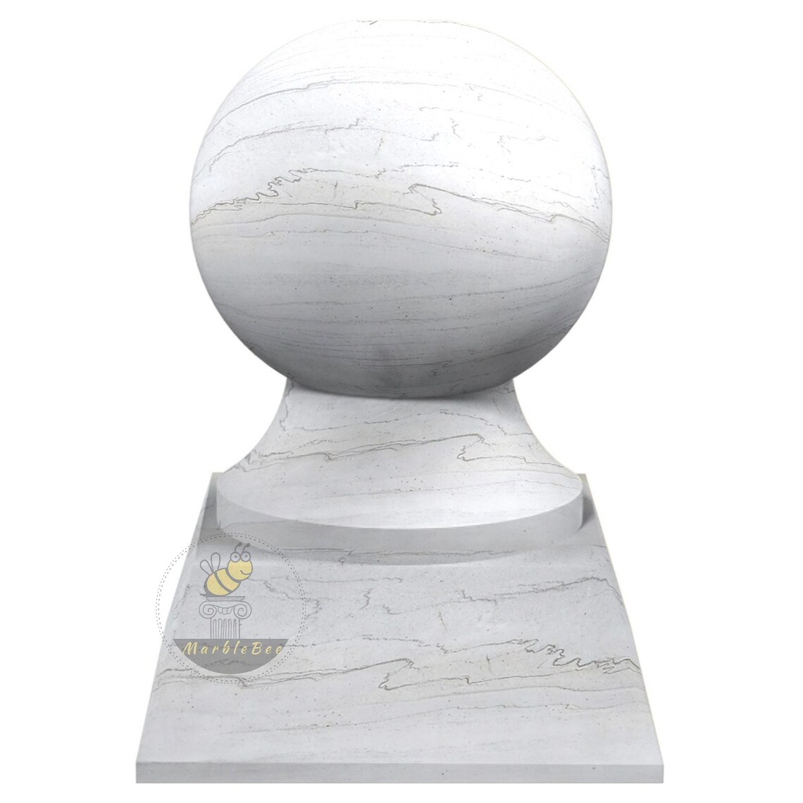White Stone Column Tops in Stock - Etsy