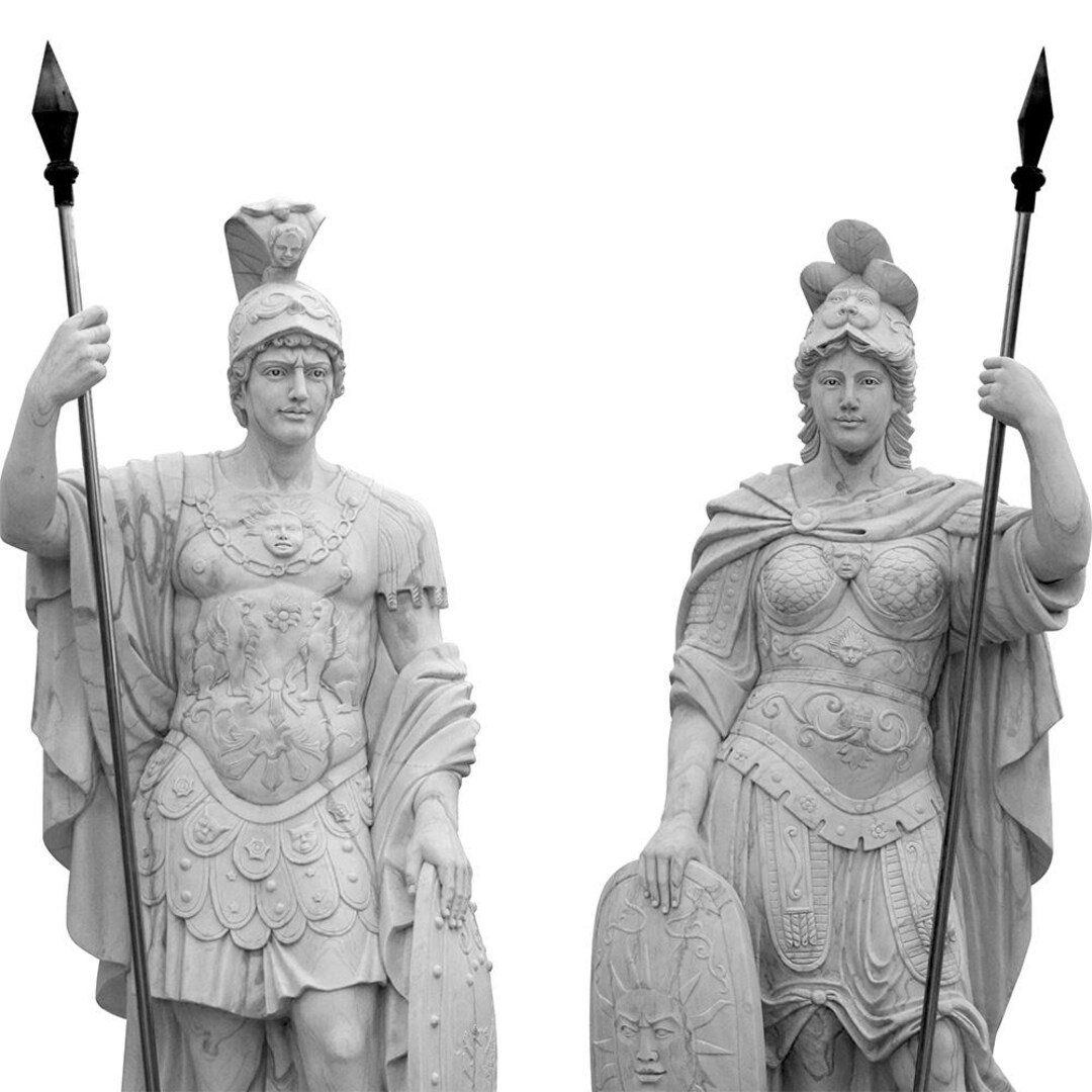 Customizable Marble Mars and Minerva Statues - Etsy