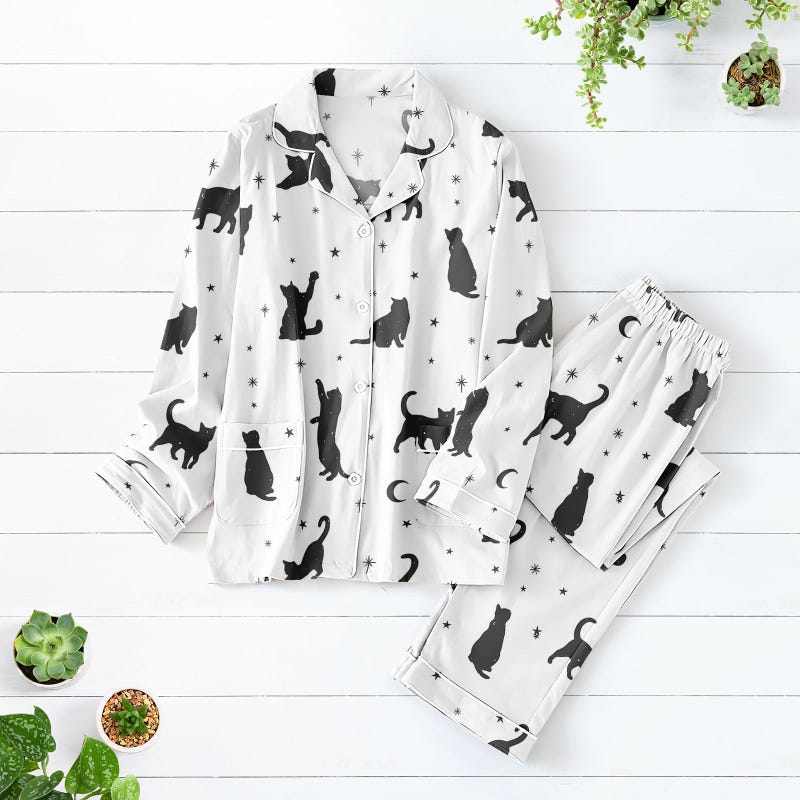 Halloween Kitty Pjs - Etsy