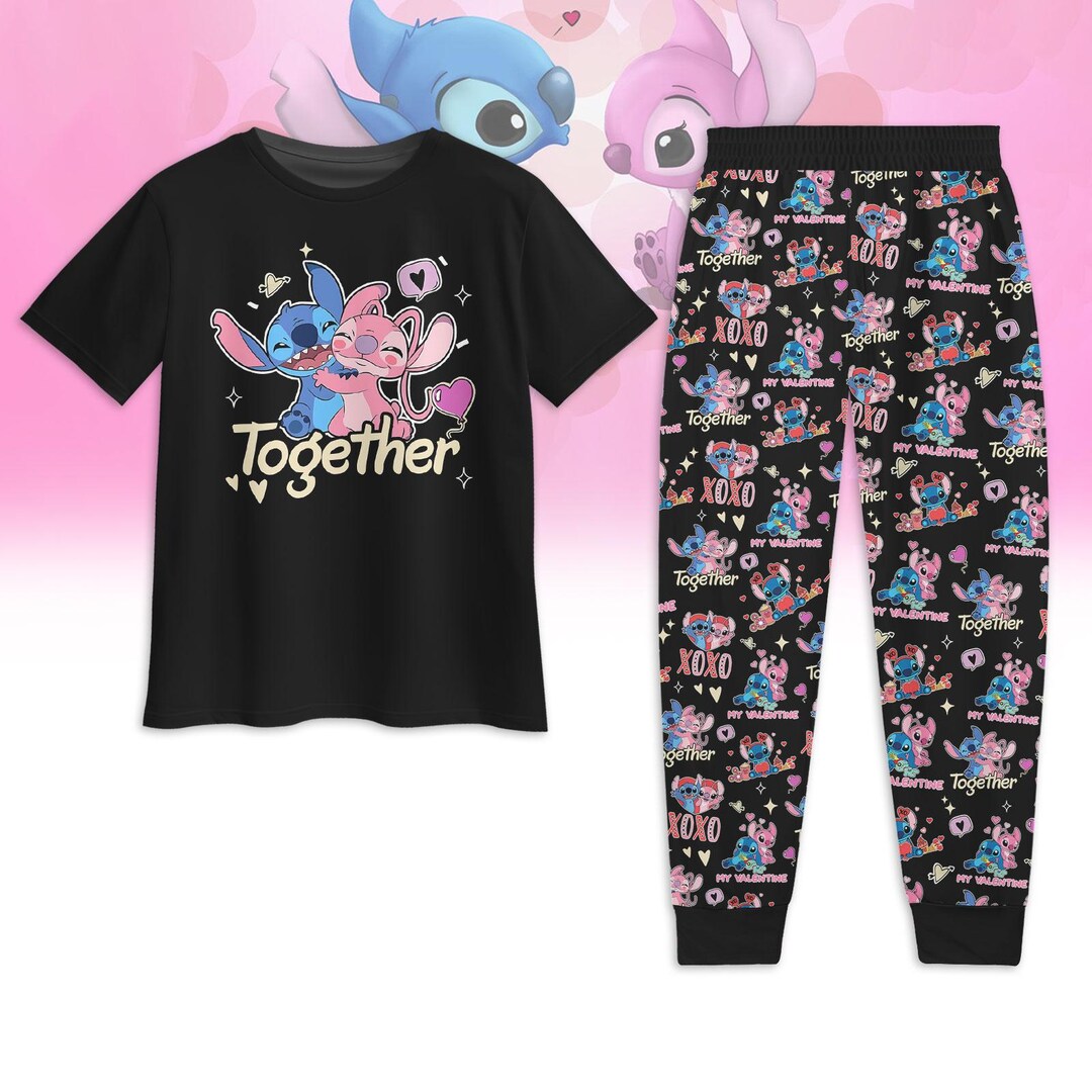 Stitch and Angel Pajamas Set, Disney Stitch Pajamas Family, Magic ...