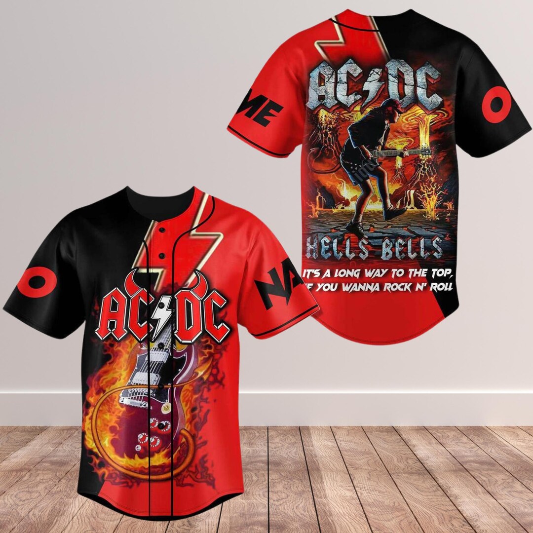 Personalized Acdc Rock Band Jersey, Pwr up 2025 Jersey Shirt, Rock ...