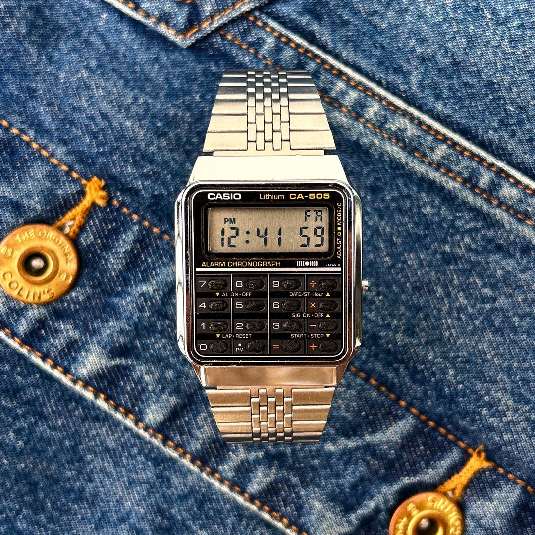 1980s casio CA 505, Original Vintage Wristwatch With Calculator Retro ...