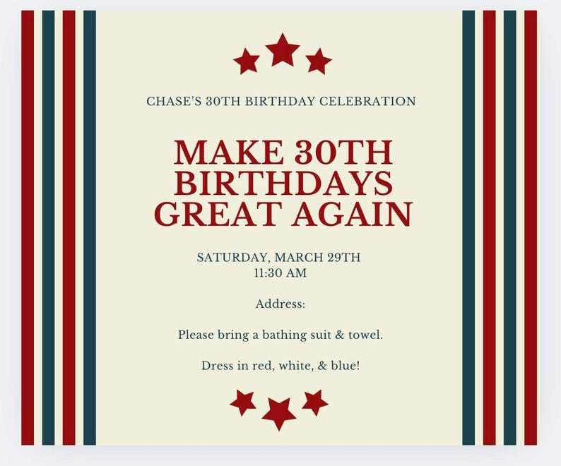 Make 30th Birthday’s Great Again - Etsy