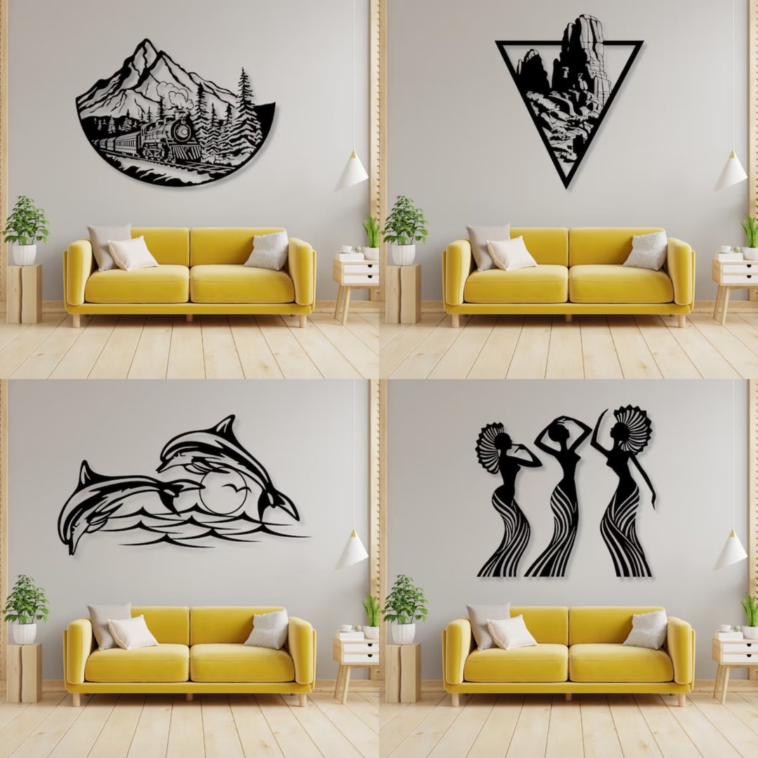 40-piece Wall Panel Cut SVG DXF Files: Decorative Melat Art, Digital ...