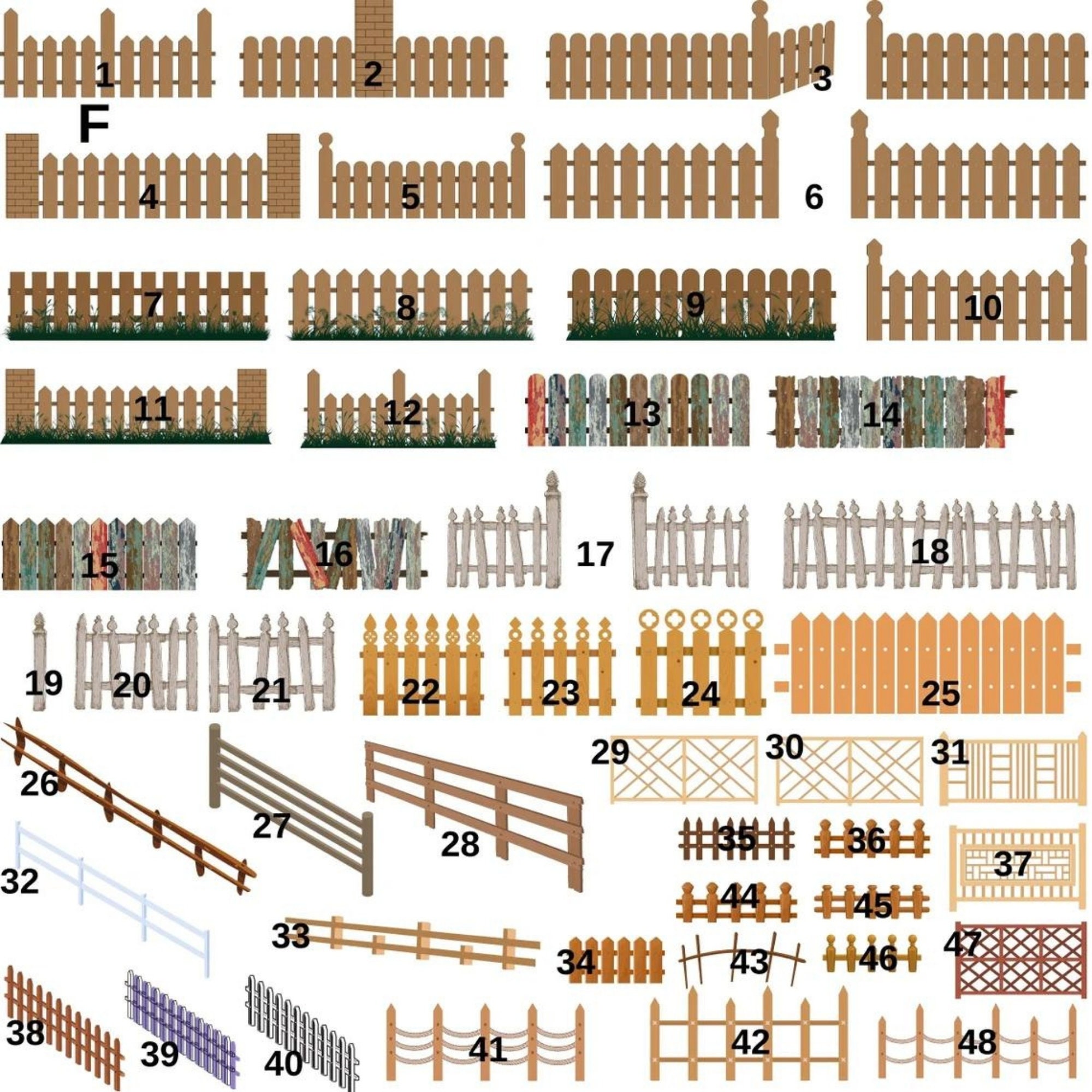 Rustic Charm: Wood Fence SVG Bundle - Wooden Fence Cut Files - Garden ...