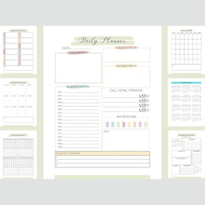 2024-2025 All-in-one Planner Templates - Monthly & Weekly Planner ...