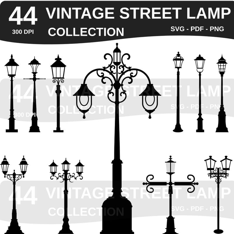 Street Lamp Illustration - Etsy