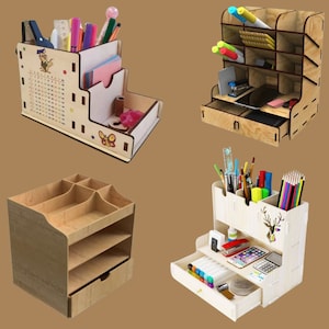 Digital Desk Organizer Bundle: 72 Laser-cut & Engraved SVG Designs ...