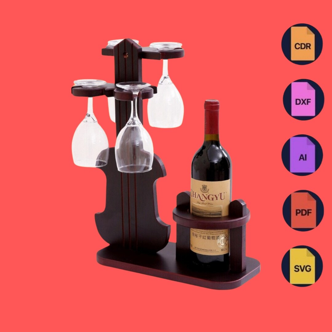 Wine Rack, Holder, Standing, Organizer Svg, Dxf, PDF, AI Files for ...