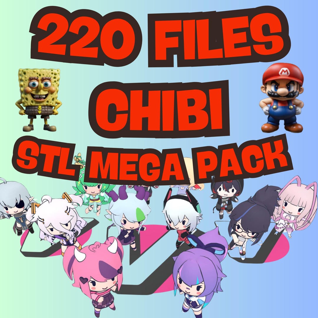 220+ Chibi Figures STL Pack – Adorable 3D Models Collection for ...