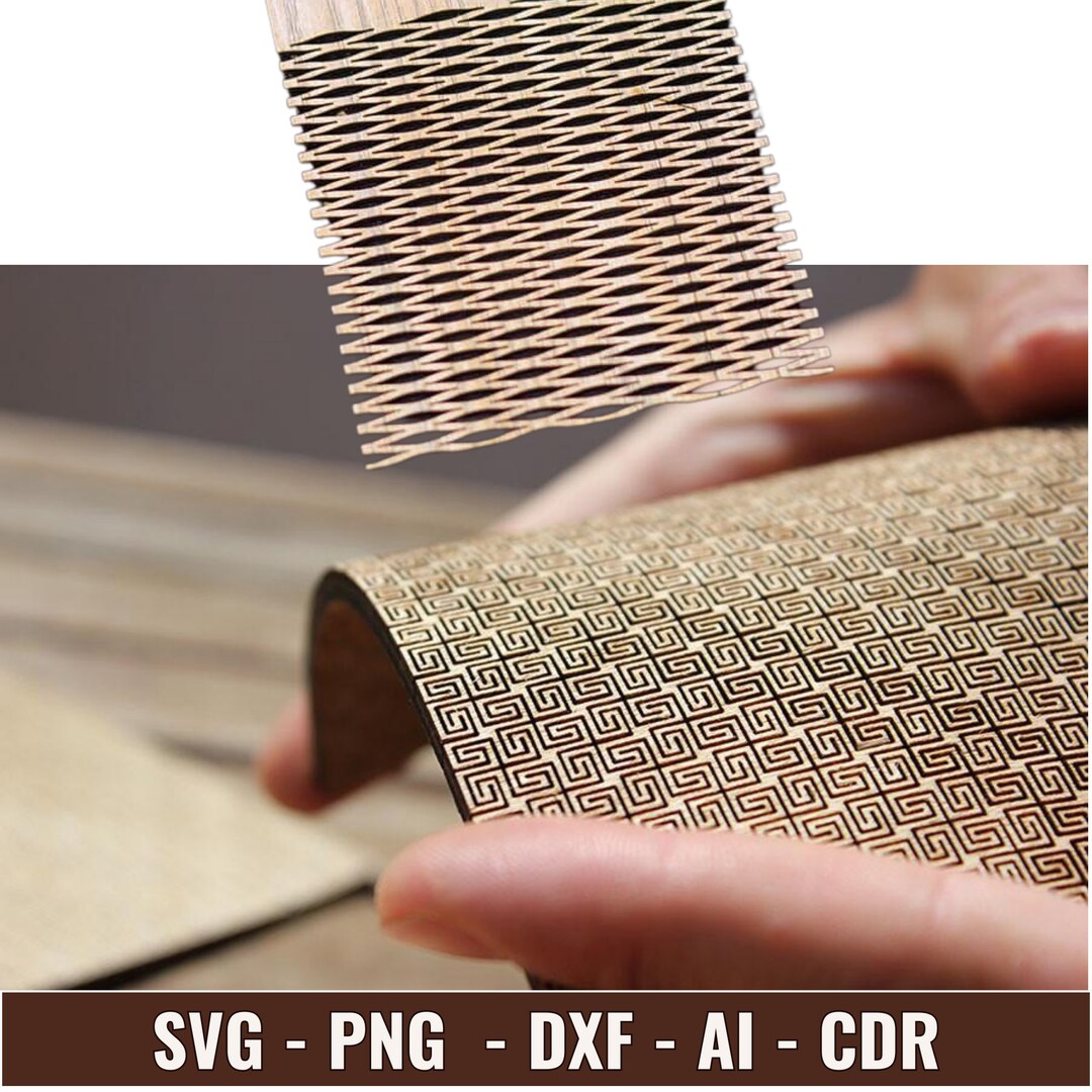 Laser Cut Living Hinge Patterns: Flexible Glowforge Fabric Template for ...