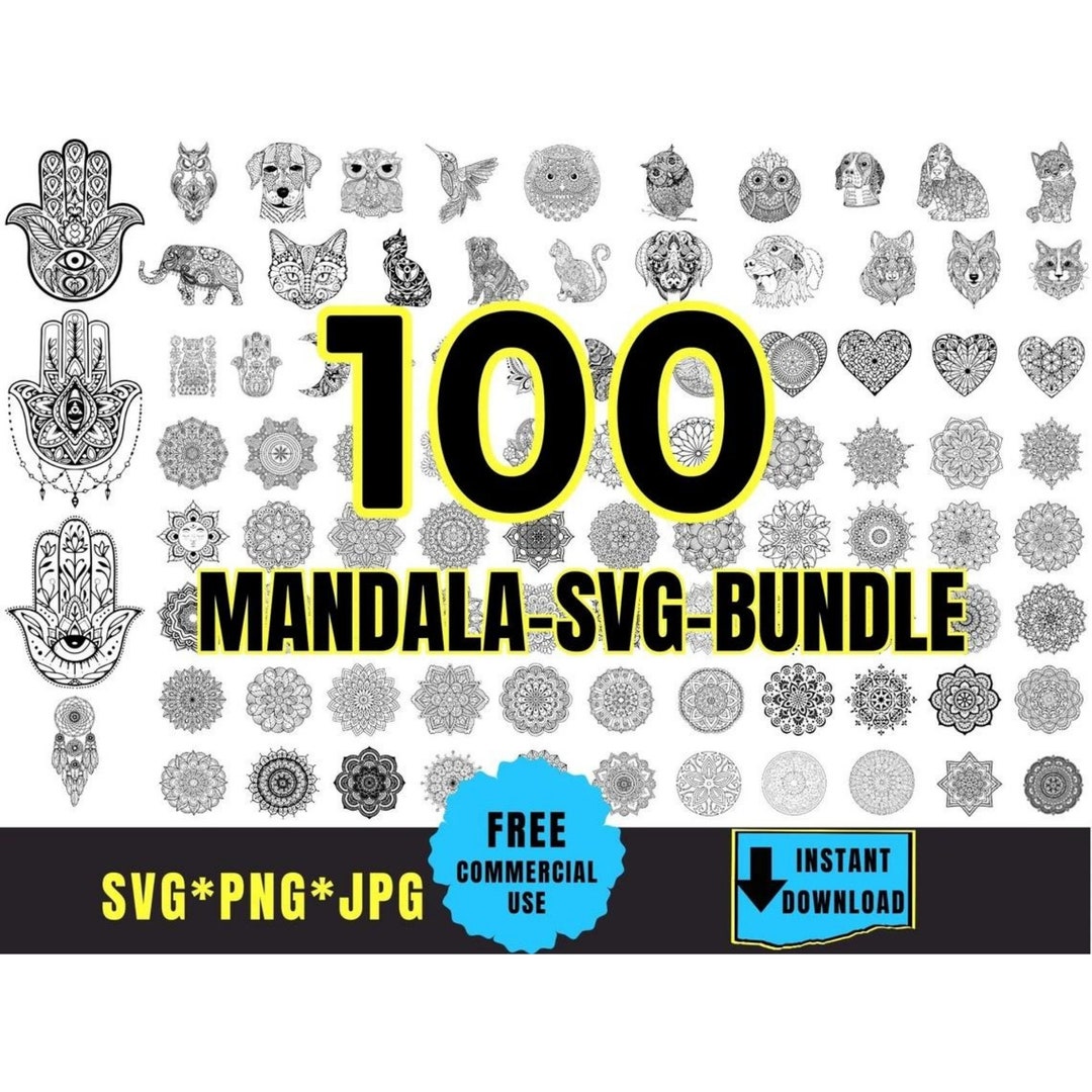 Mandala SVG Bundle: Zentangle SVG, Cricut Mandala, Clipart, Mandala ...