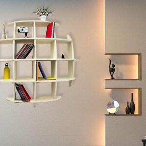 Laser Cut 10mm Wall Hanging Shelf-creative Lattice Floating Shelf ...