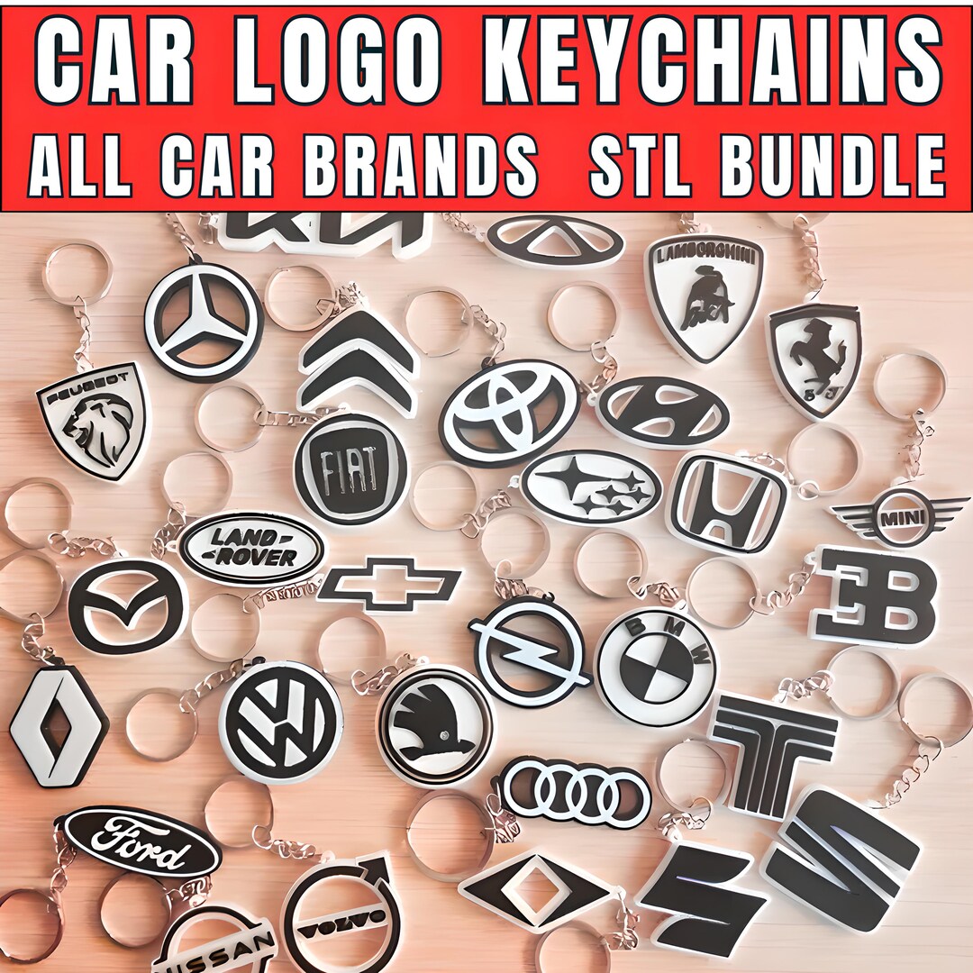 Car Logo Keychains 3D Print Bundle | STL Files for 50+ Car Brands & F1 ...