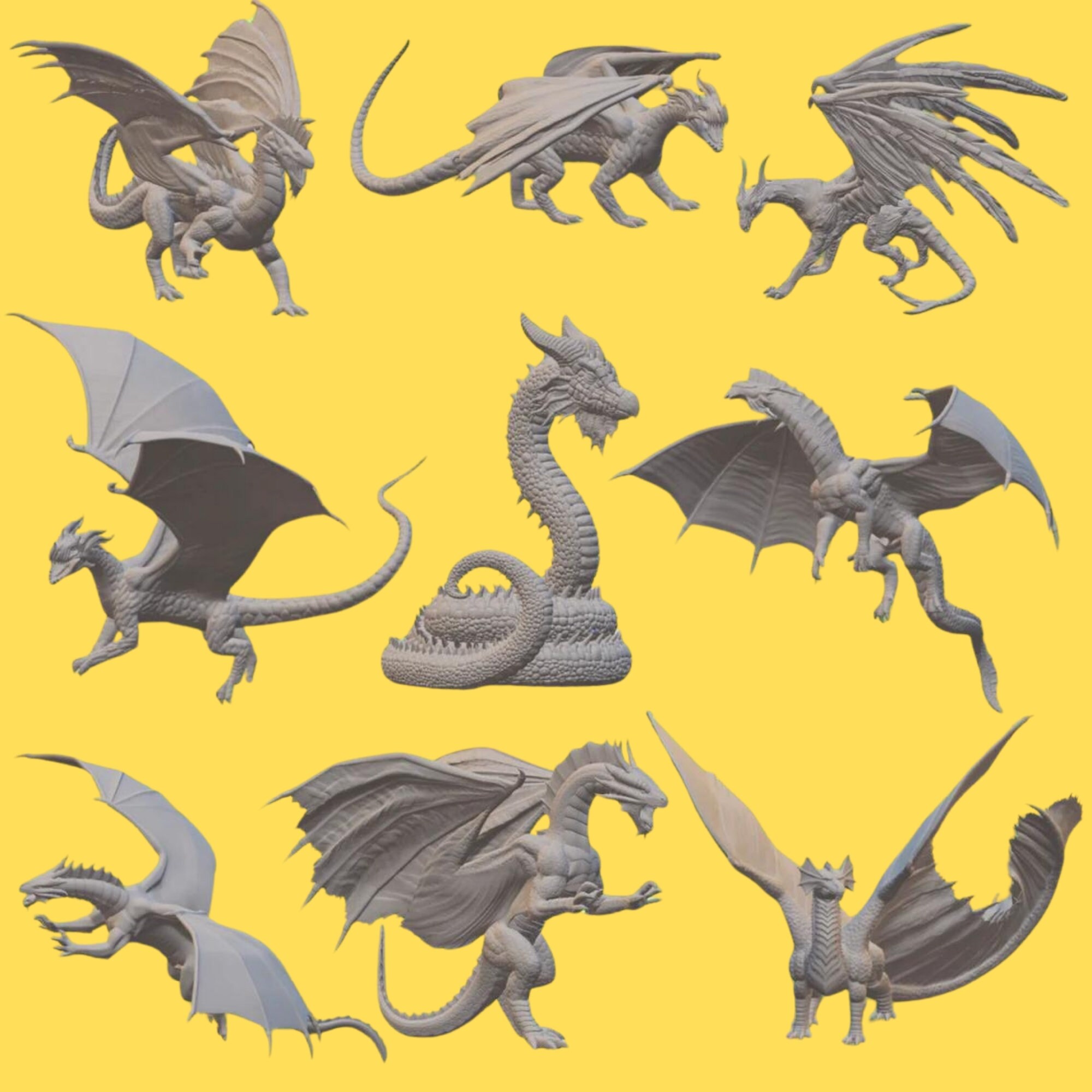 Stl Dragon Set 3D Printer Files 42 Best STL Files for 3D Printing Ready ...