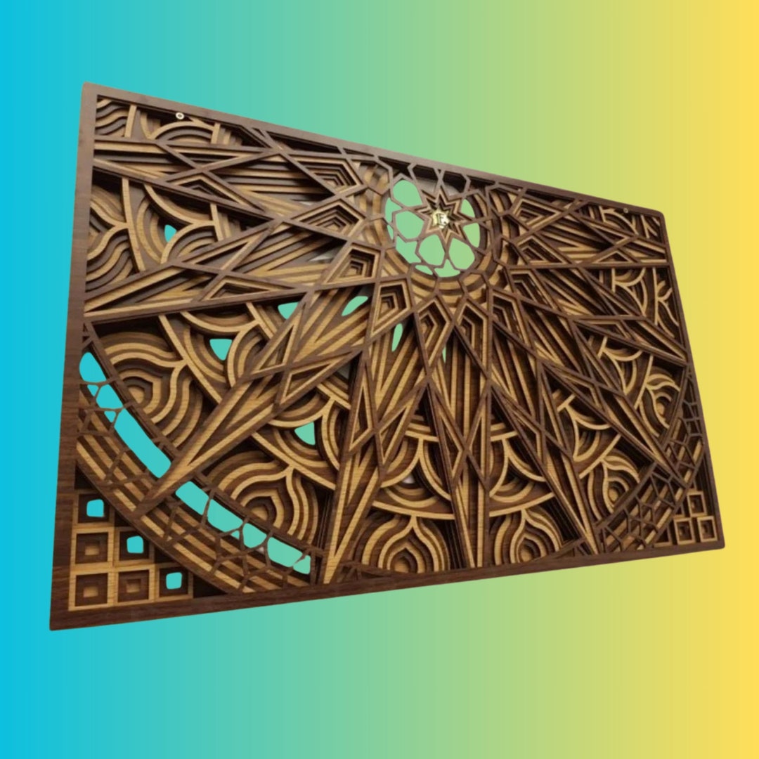 Mandala Frame CNC Cutting File - Plywood/mdf Layers - Wood Wall Decor ...