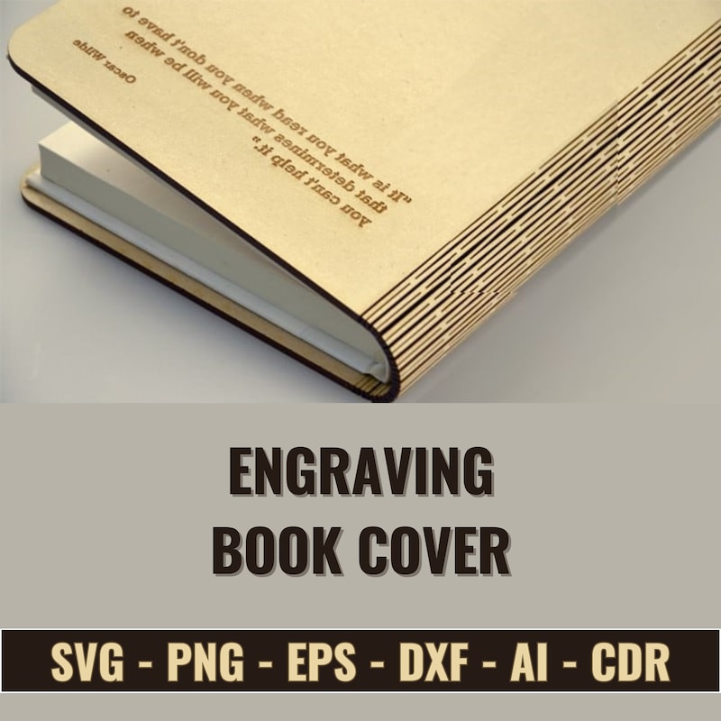 Wood Book Cover Laser Svg - Etsy