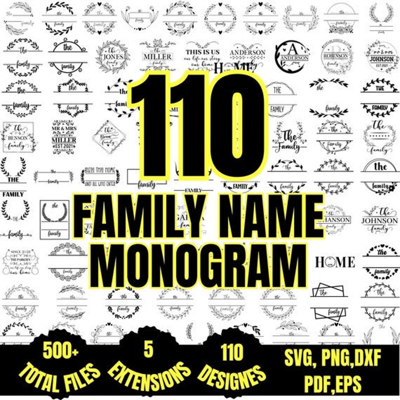 Family Monogram - Etsy