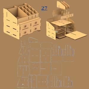 Digital Desk Organizer Bundle: 72 Laser-cut & Engraved SVG Designs ...