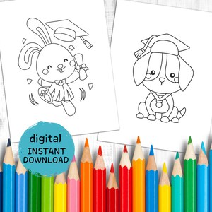 Preschool Graduation Kids Coloring Pages, Kindergarten Graduation ...