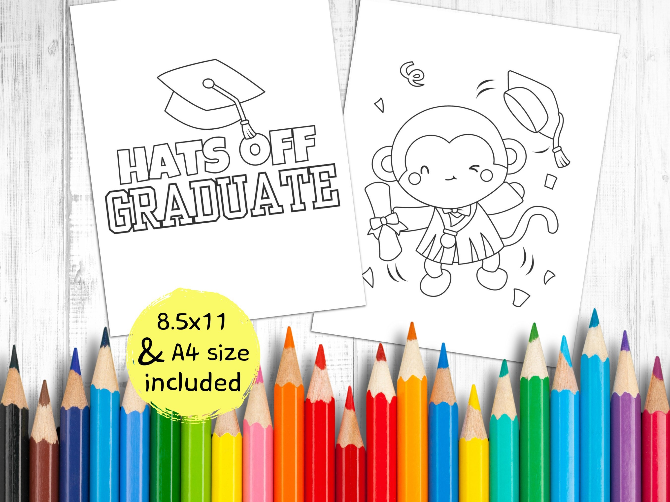 Preschool Graduation Kids Coloring Pages, Kindergarten Graduation ...