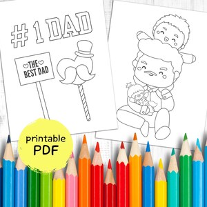 Fathers Day Kids Coloring Pages, Classroom Printable, Kindergarten ...