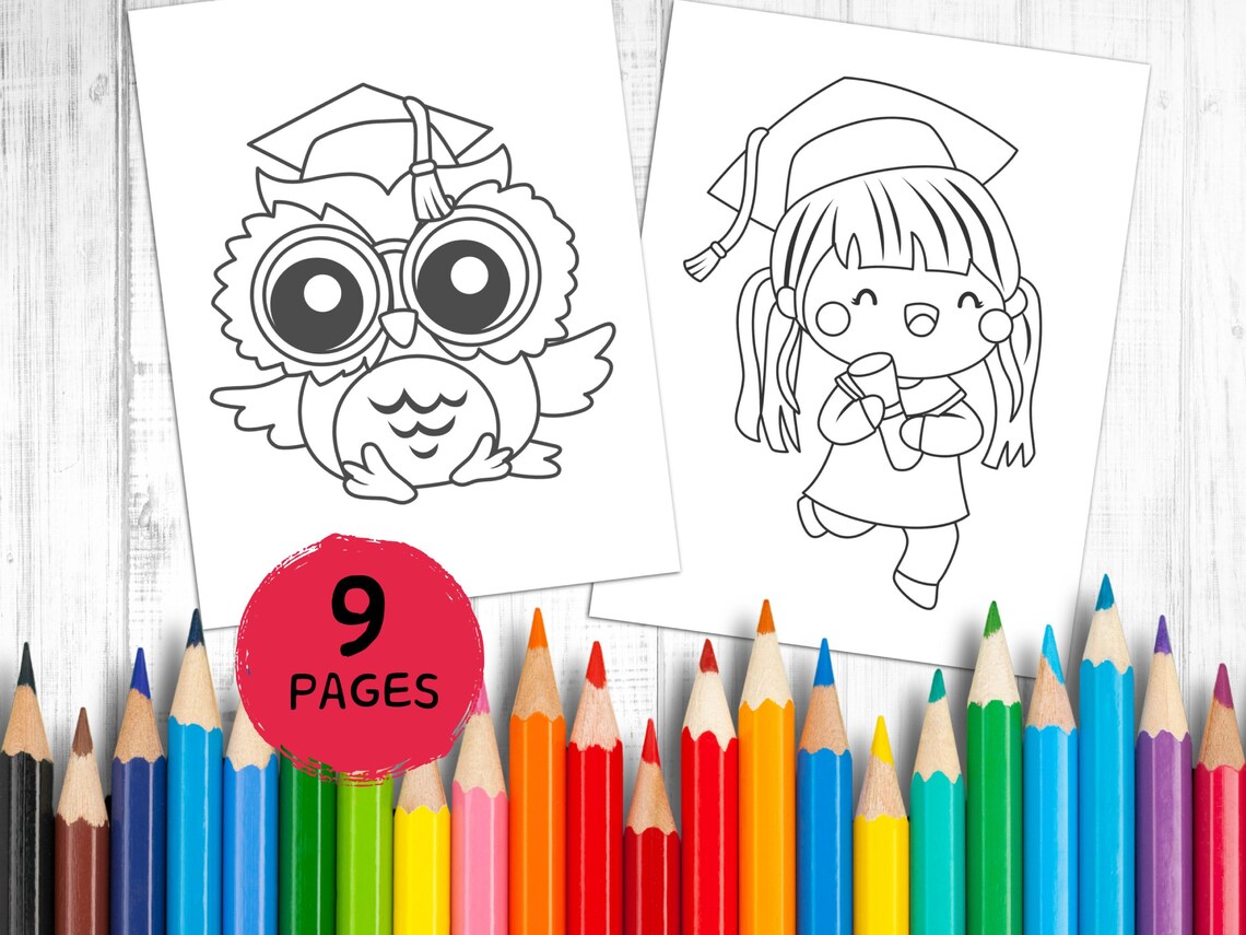 Preschool Graduation Kids Coloring Pages, Kindergarten Graduation ...