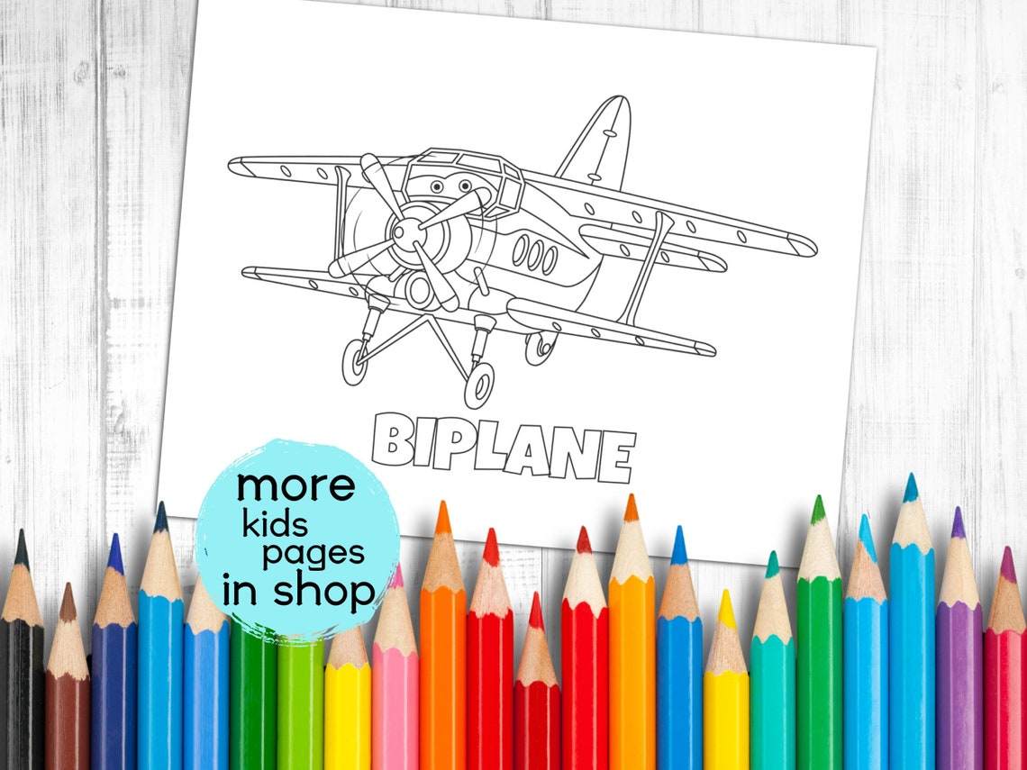 Airplanes Coloring Pages for Kids, Classroom Printable, Space ...