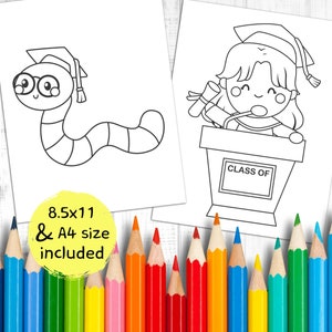 Preschool Graduation Kids Coloring Pages, Kindergarten Graduation ...