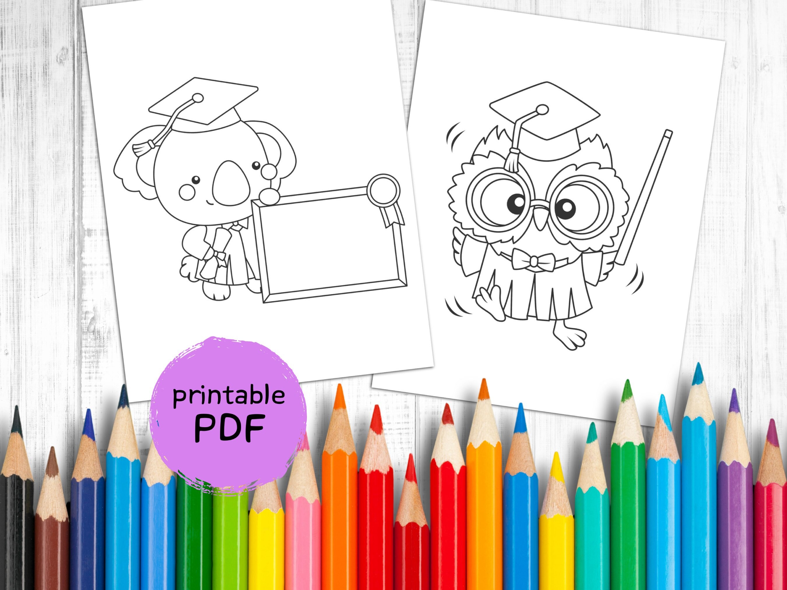 Preschool Graduation Kids Coloring Pages, Kindergarten Graduation ...