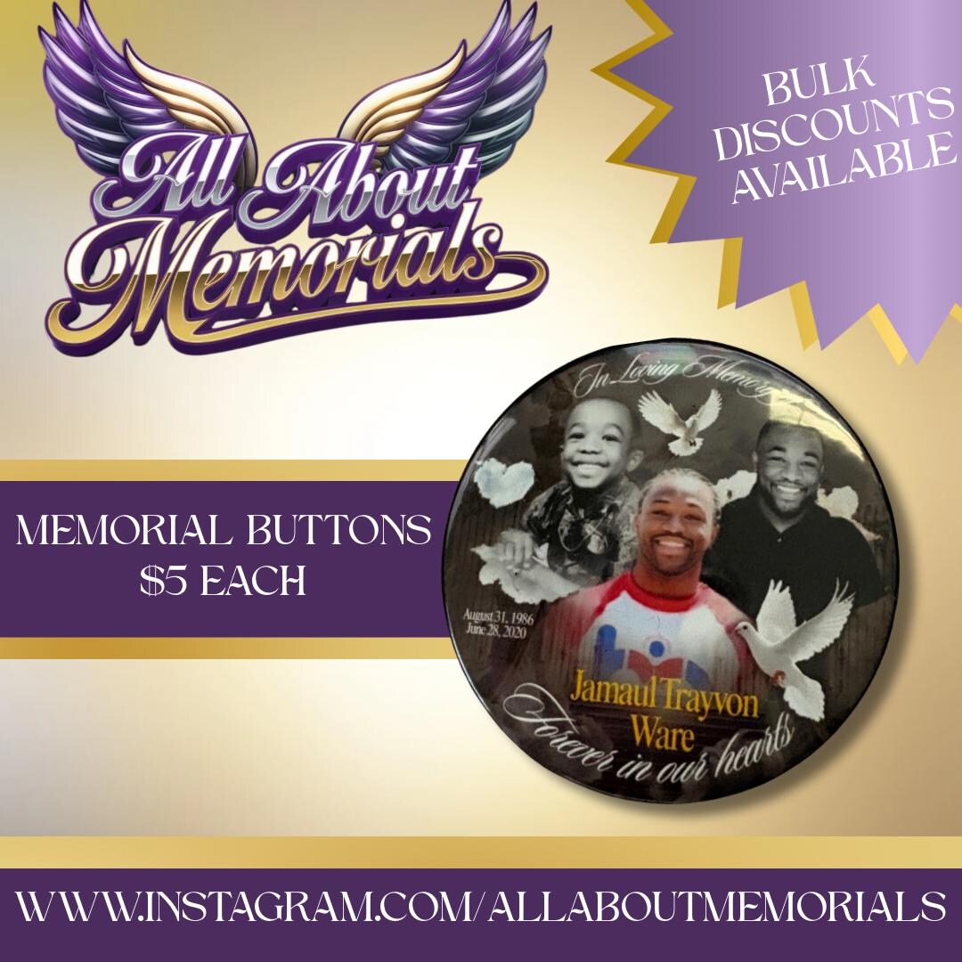 Memorial Buttons 3 Inch Memorial Buttons RIP Button Custom Button - Etsy