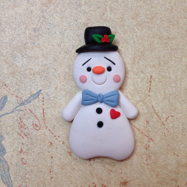 Polymer Clay Snowman - Etsy