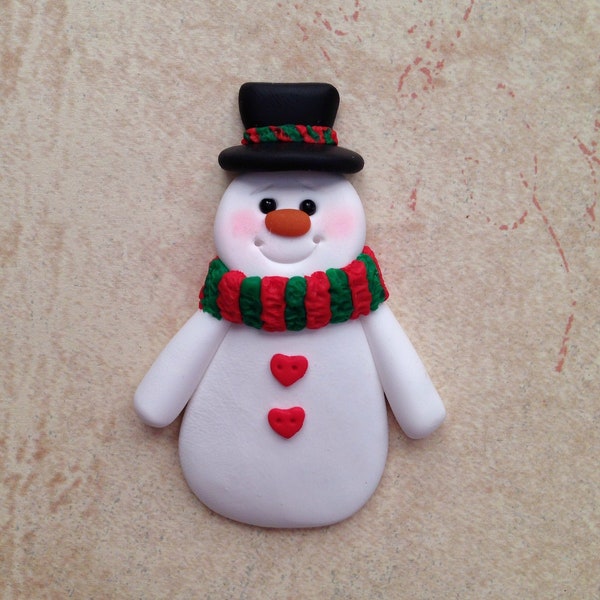 Polymer Clay Snowman - Etsy