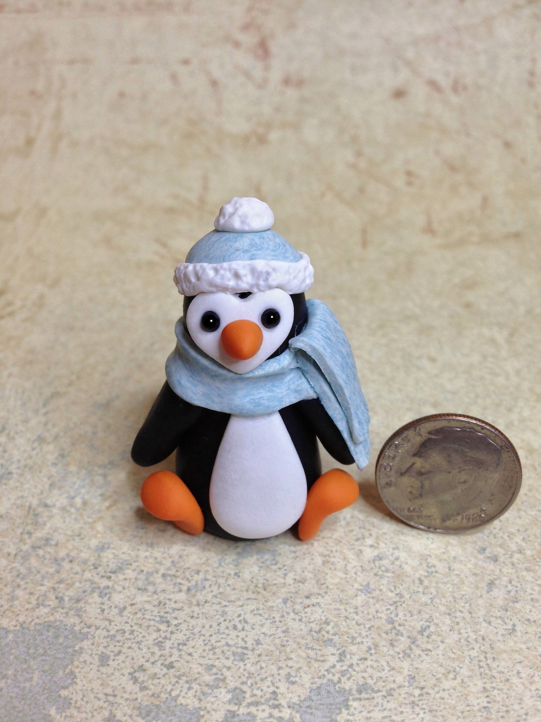 Tiny Penguin Figurine Hand Sculpted Miniature Clay Penguin - Etsy