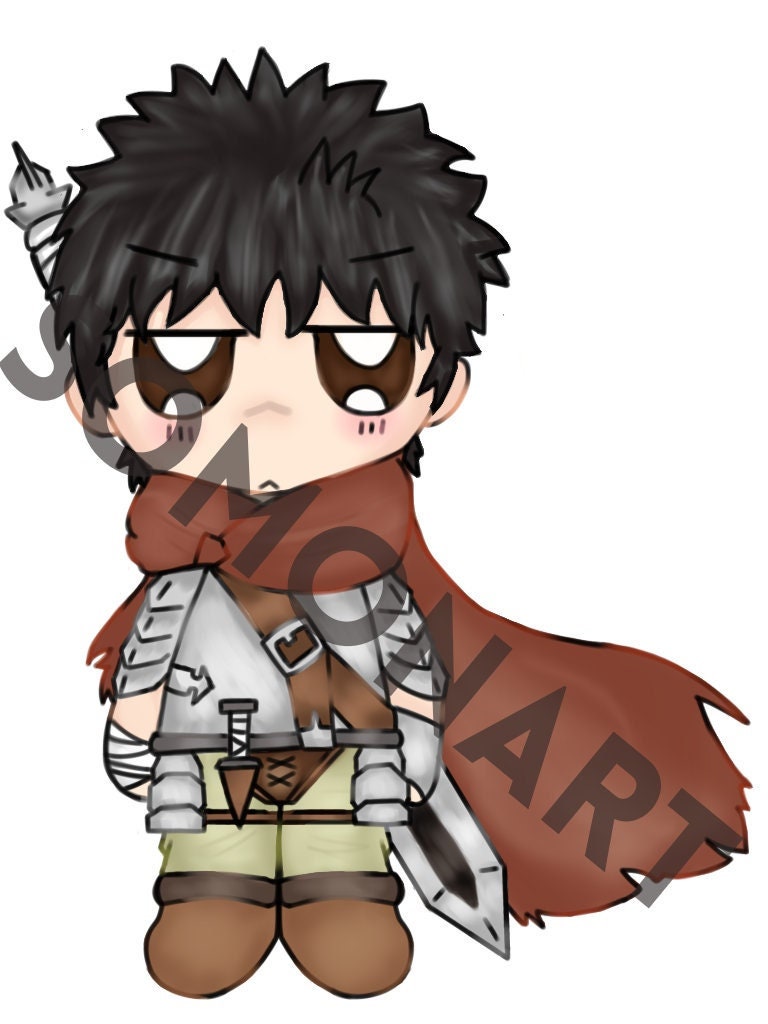Berserk Chibi Guts Sticker - Etsy