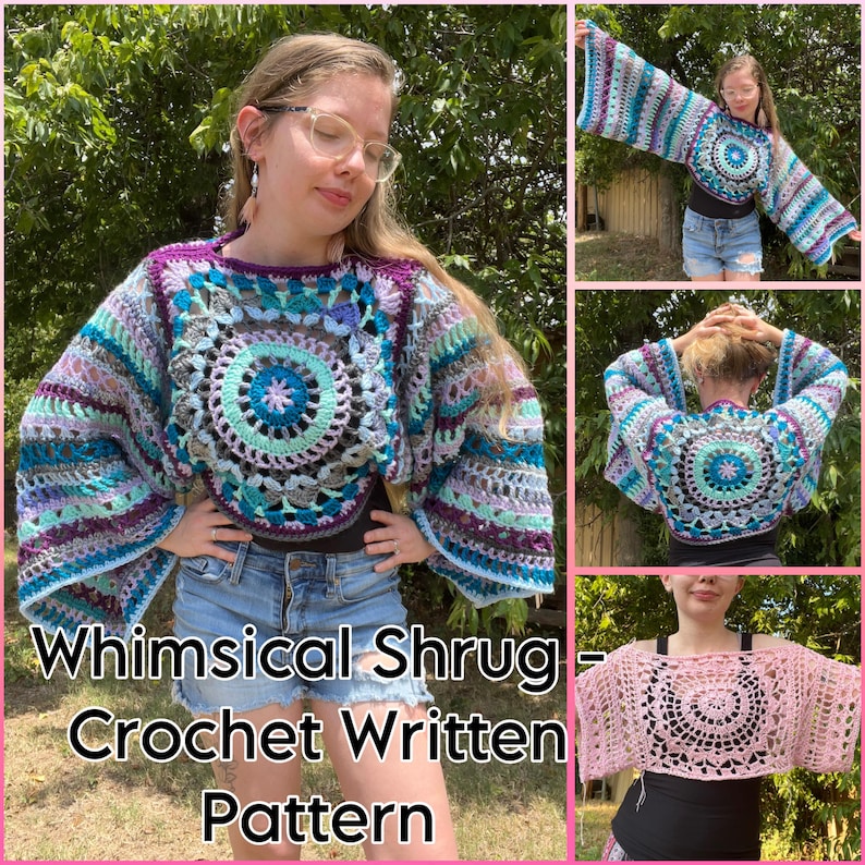 Whimiscal Shrug - Crochet Written Pattern - Etsy