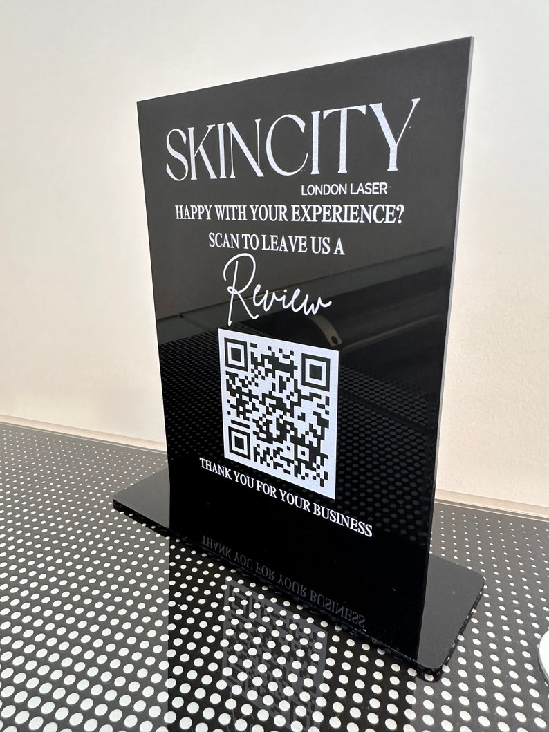 Custom Acrylic QR Code Sign: Business Review, Google & More - Etsy