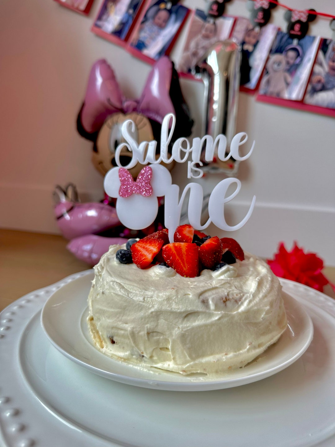 Minnie Cake Topper One Cake Topper Custom Acrylic Cake Topper Minnie ...