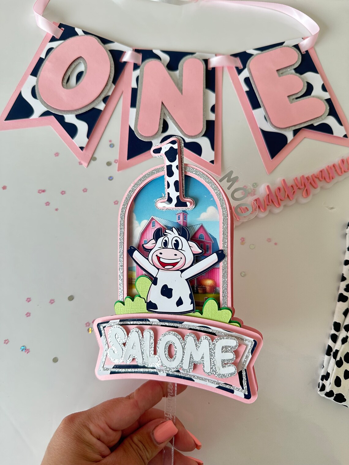 Vaca Lola Party Decorations Cow Birthday Party Theme Farm Cake Topper ...