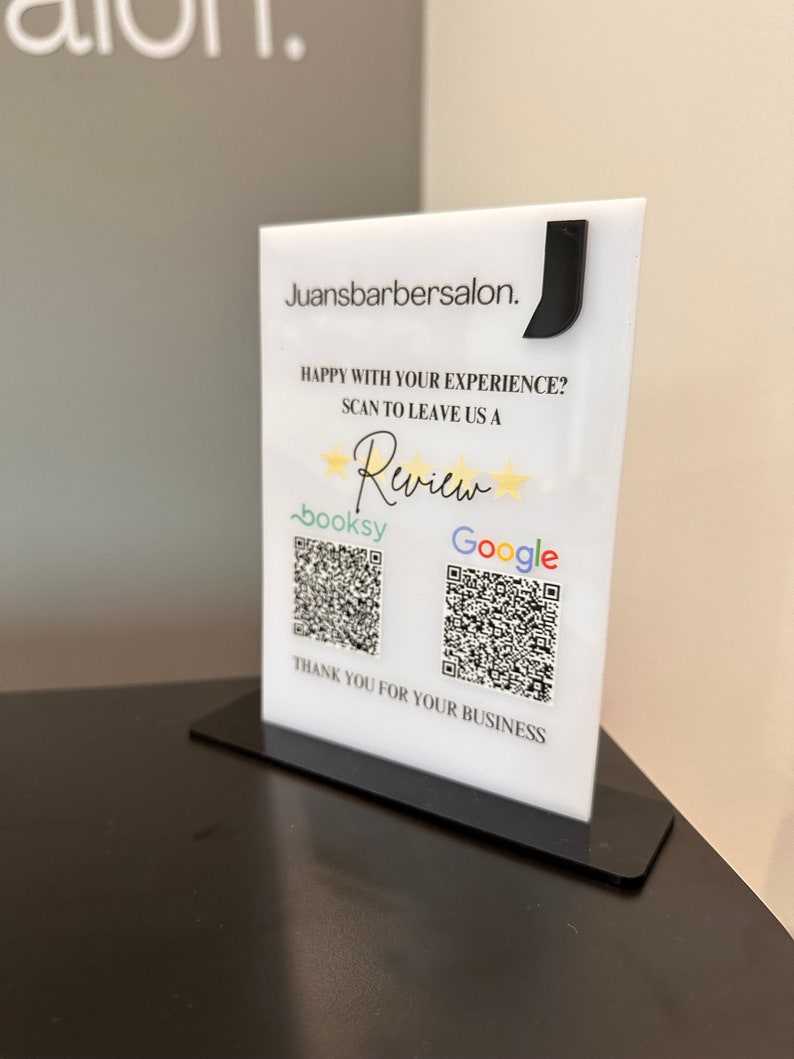 Custom Acrylic QR Code Sign: Business Review, Google & More - Etsy