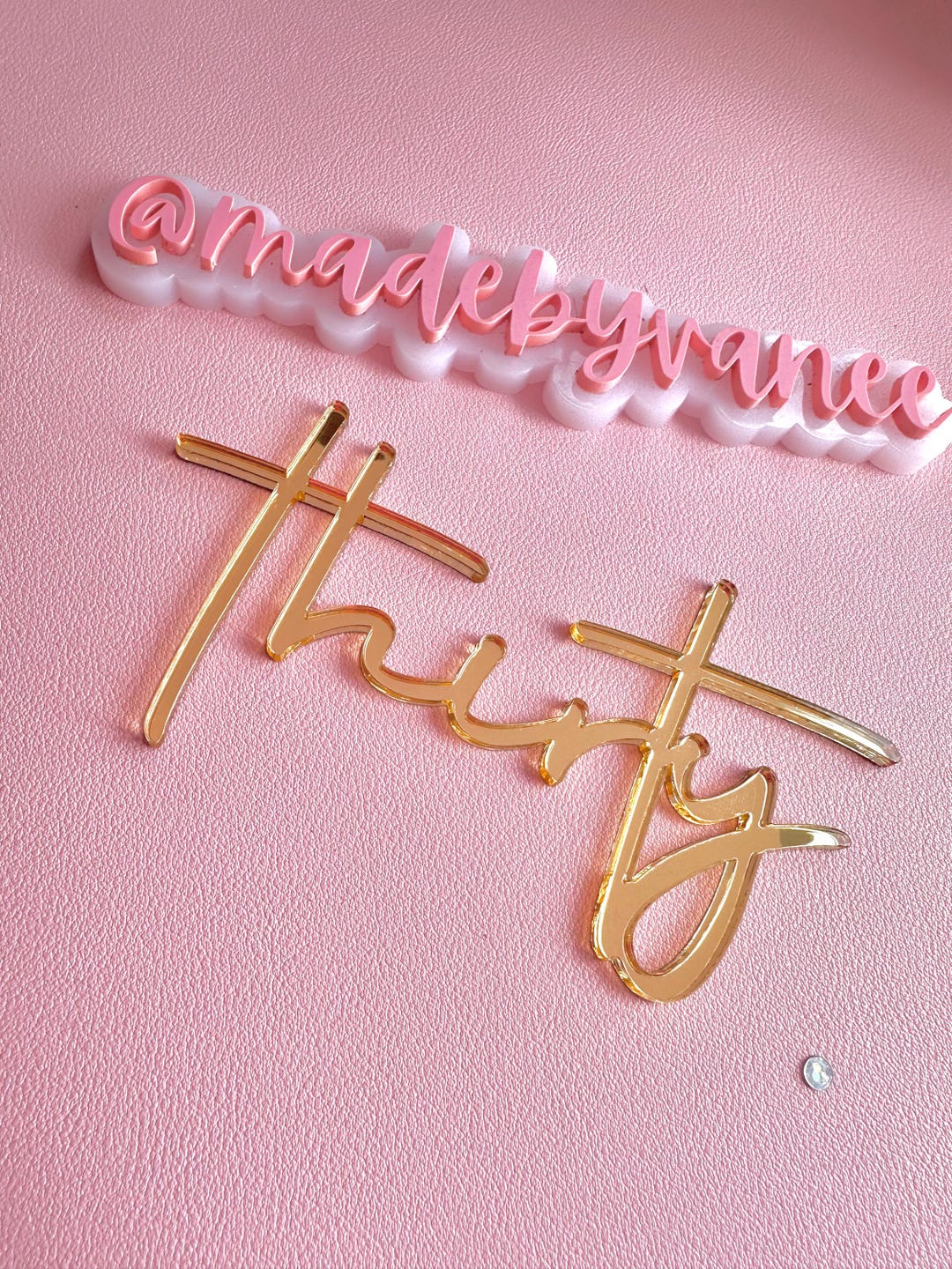 Personalized Acrylic Cake Charm, Custom Birthday Decor - Etsy