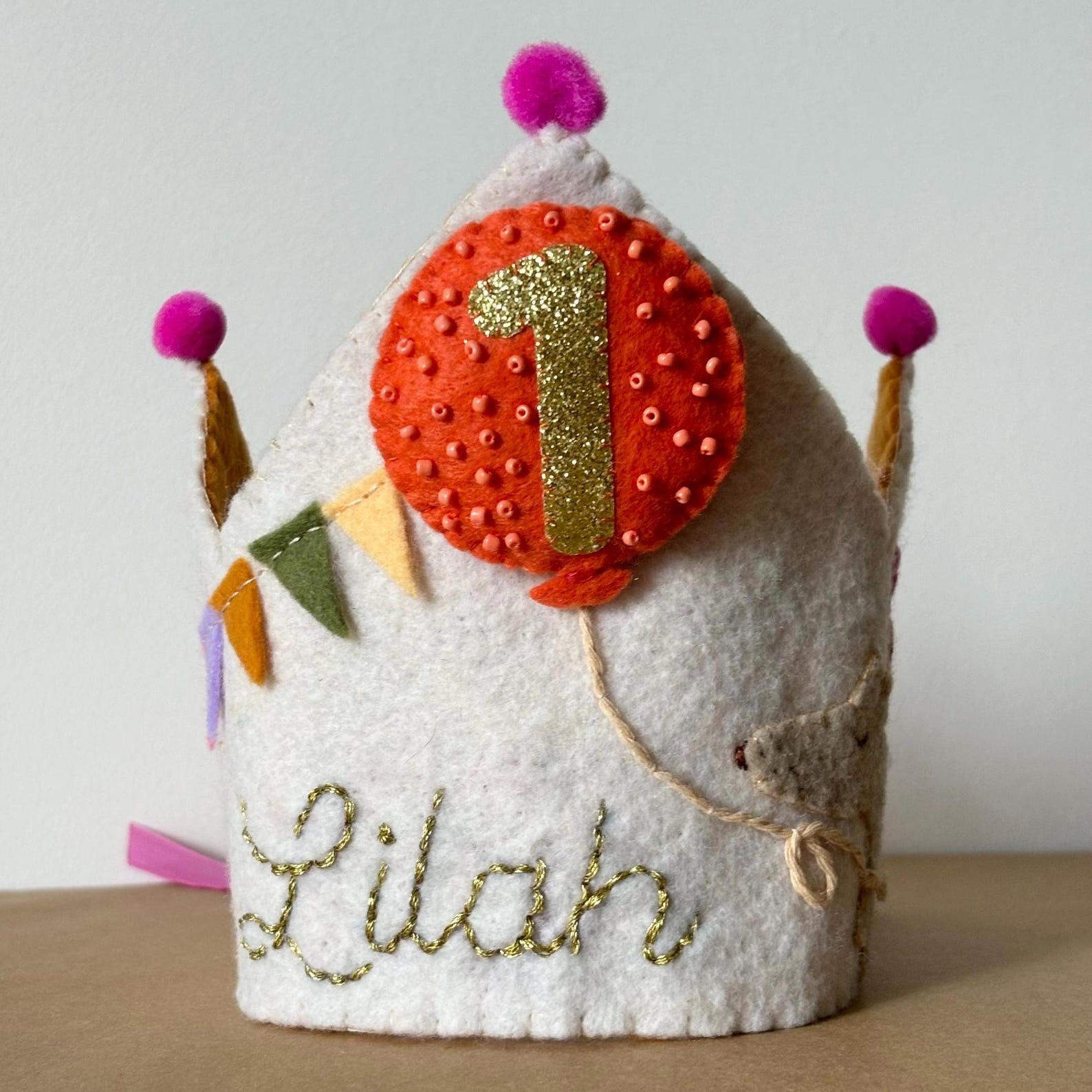 Hand Embroidered Crown for Kids Baby and Toddler Name Crown Custom ...